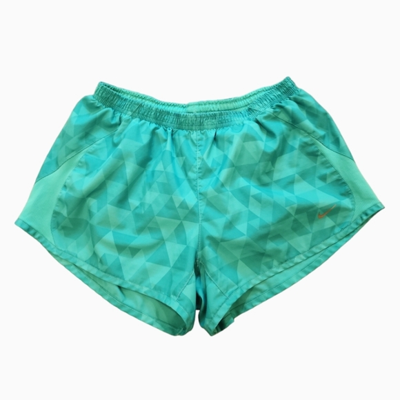 Nike | Shorts | Nike Turquoise Teal Blue Triangle Running Shorts | Poshmark